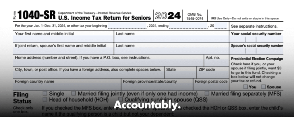 Form 1040-SR - Standard Deduction, Schedules, E-file Tips – Accountably.com