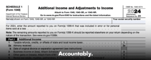 Form 1040 Schedule 1 - Additional Income & Adjustments – Accountably.com