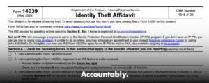 IRS Form 14039 - Identity Theft Affidavit, Filing Guide – Accountably.com