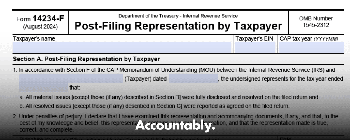 Form 14234-F - CAP Post-Filing Representation Guide – Accountably.com