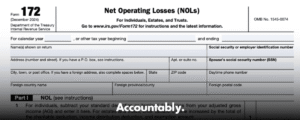 Form 172 - NOL Carryforward, Carryback, How to File – Accountably.com