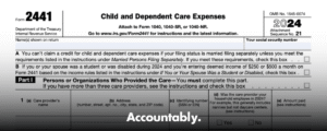 Form 2441 - Instructions, Claim the Child and Dependent Care Credit ...