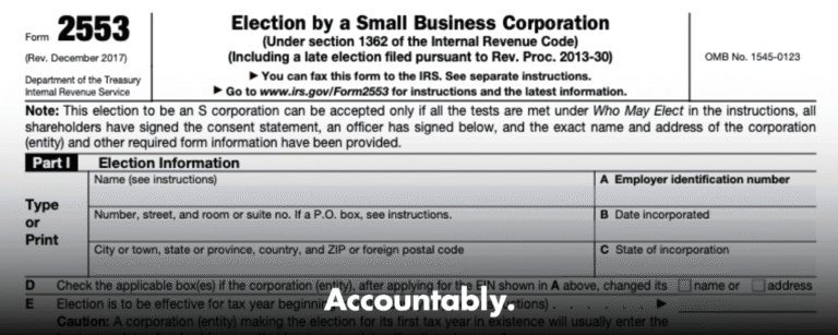 Form 2553 - S Corp Election, Deadlines, and Filing Steps – Accountably.com
