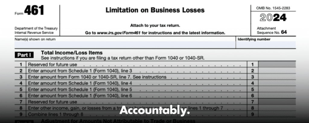 Form 461 - Excess Business Loss Limits & Guide – Accountably.com