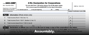 Form 8453-CORP - IRS E-file Declaration Guide – Accountably.com