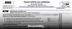 Form 8582 - Guide to Passive Activity Loss Limits – Accountably.com