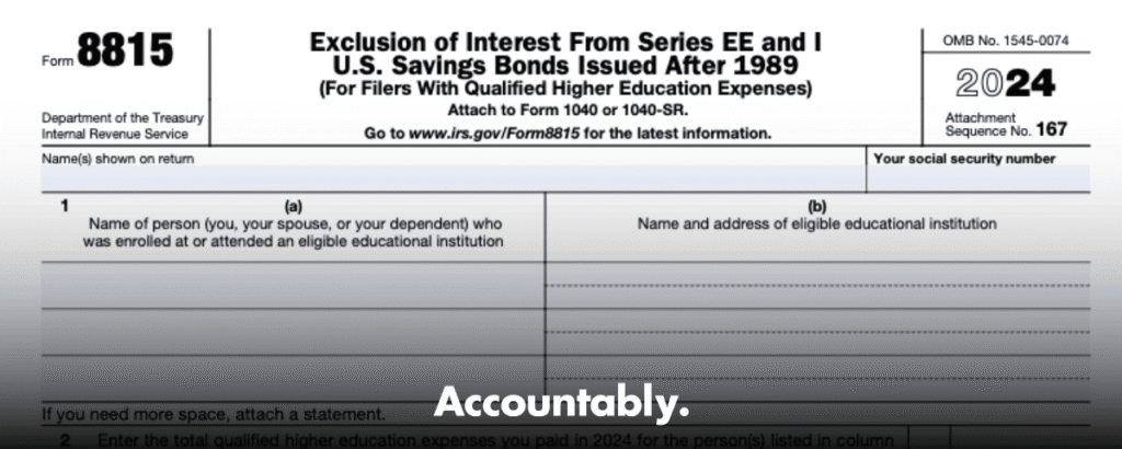 Form 8815 - Savings Bond Interest Exclusion – Accountably.com