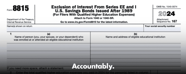 Form 8815 - Savings Bond Interest Exclusion – Accountably.com