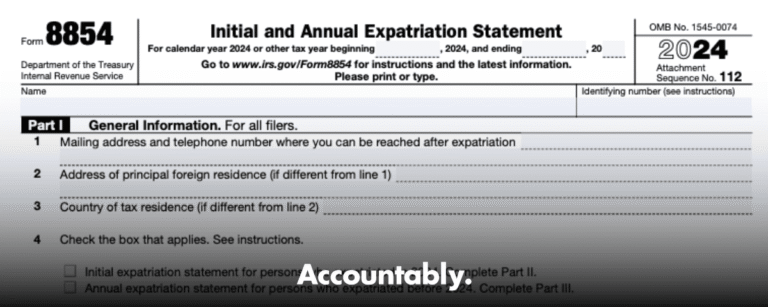 Form 8854 - Guide to Expatriation and Exit Tax – Accountably.com