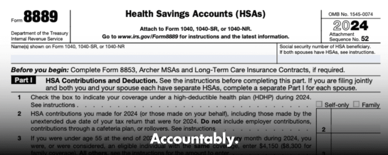 Form 8889 - HSA Instructions, Limits & Filing Guide – Accountably.com