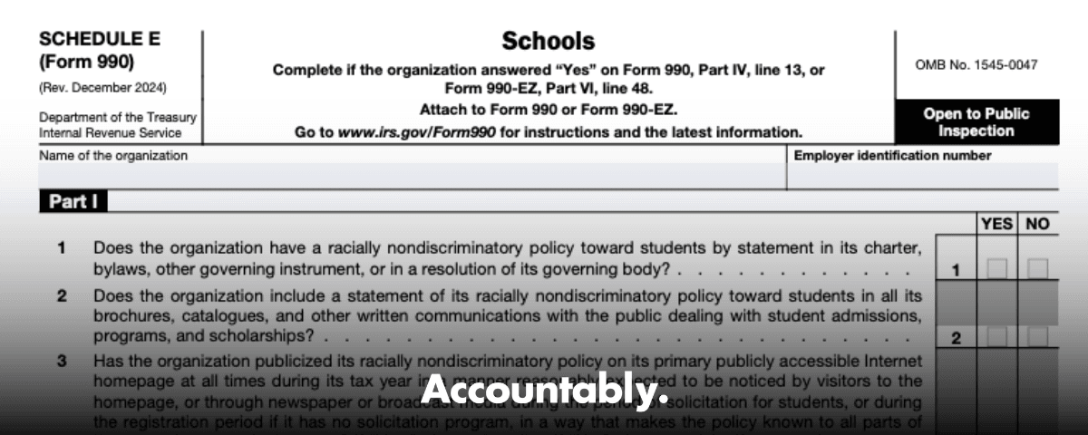 Form 990 Schedule E - Private School Filing Guide – Accountably.com
