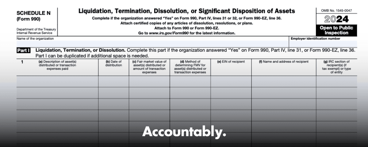 Form 990 Schedule N - Triggers, 25% Test, Filing Guide – Accountably.com