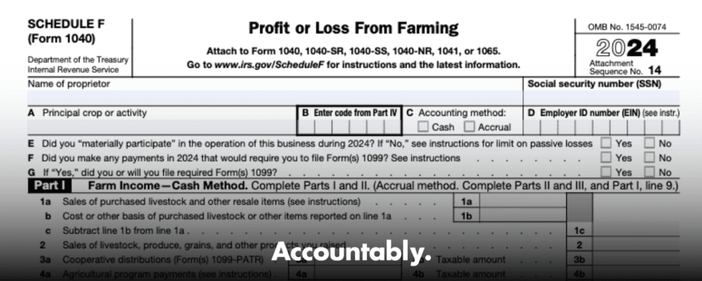 Form 1040 Schedule F - Farmer’s Guide to Income and Deductions ...