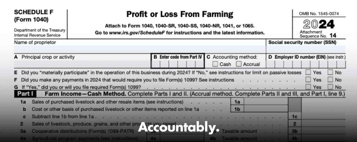 Form 1040 Schedule F - Farmer’s Guide to Income and Deductions ...