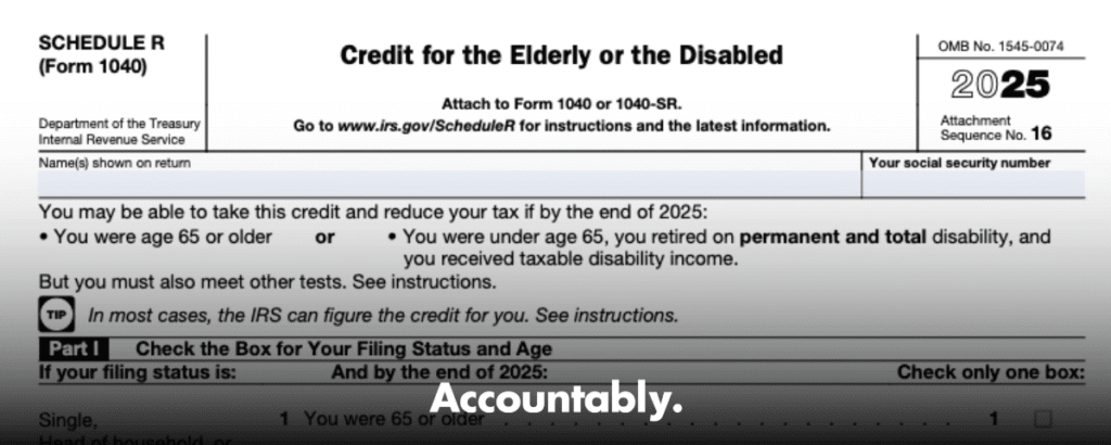 1040 Schedule R - Credit for the Elderly or Disabled Explained ...