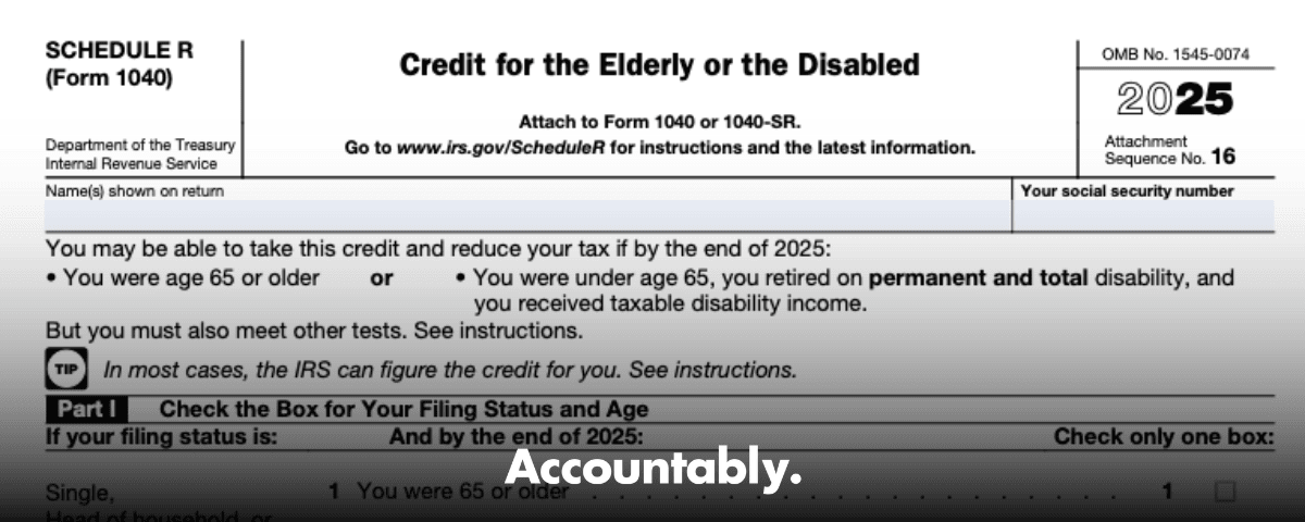1040 Schedule R - Credit for the Elderly or Disabled Explained ...