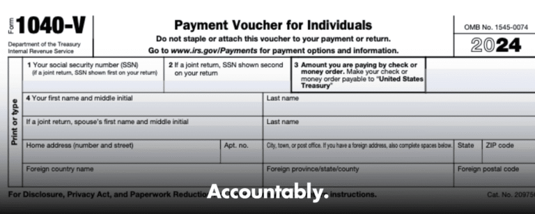 Form 1040‑V - IRS Payment Voucher & Mailed Check Guide – Accountably.com