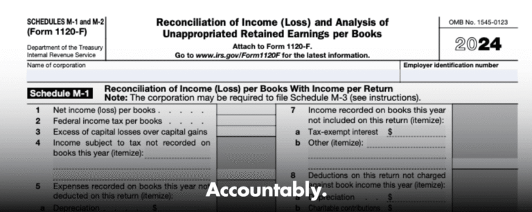 Form 1120-F Schedules M-1, M-2 - Filing Rules & Tie-Outs – Accountably.com
