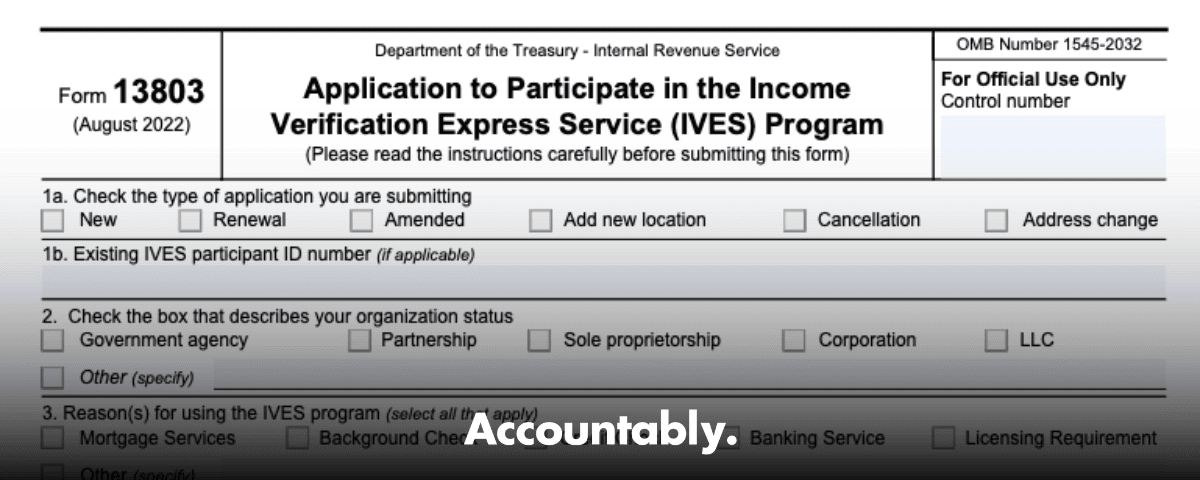 Form 13803 - IVES Enrollment Guide for Faster IRS Transcript ...