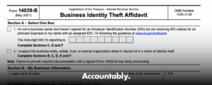 IRS Form 14039-B - Business Identity Theft Affidavit Guide ...