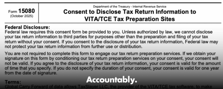 IRS Form 15080 - VITA/TCE Consent Explained, How to Fill and Submit ...