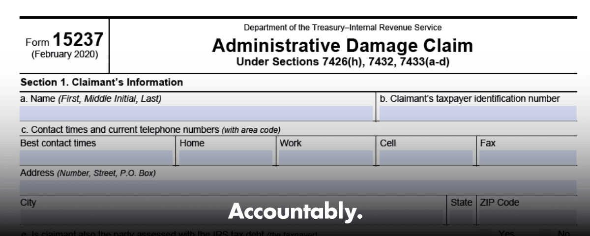 Form 15237 - Administrative Claim for Damages Guide – Accountably.com