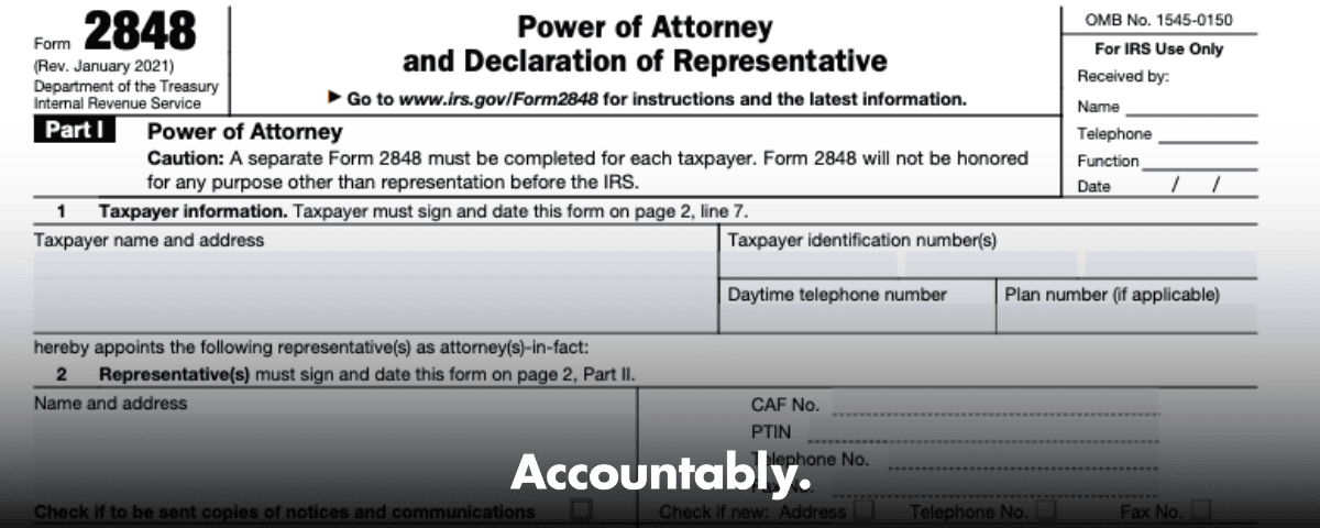 Form 2848 - Guide to Line 3, Filing, and Rules – Accountably.com
