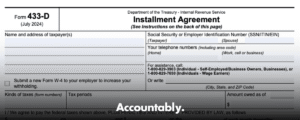 IRS Form 433-D - Direct Debit Installment Agreement Guide – Accountably.com