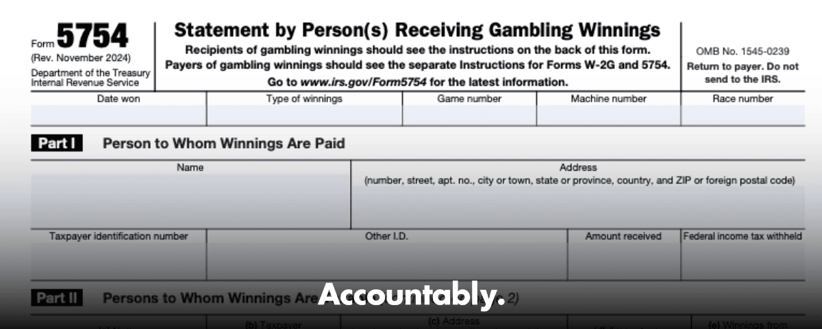 Form 5754 - The Simple Way to Split Winnings and Prevent W-2G Errors ...