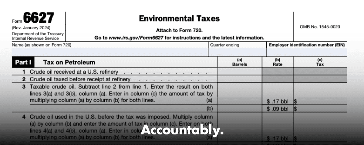 Form 6627 - Guide to Environmental Excise Taxes – Accountably.com