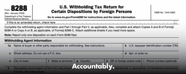 Form 8288 - FIRPTA, 1446(f), 20-Day Filing Guide – Accountably.com