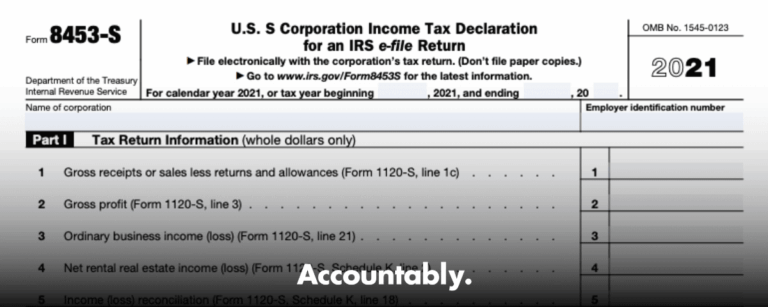Form 8453-S - S Corp E‑File, 8453‑CORP and 8879‑CORP – Accountably.com