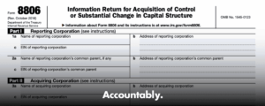 Form 8806 - Filing Service for CPAs, 1099‑CAP Support – Accountably.com