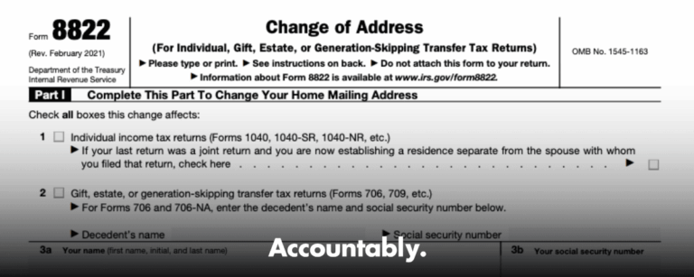 IRS Form 8822 - Change of Address Guide 2025 – Accountably.com