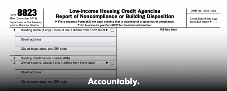 Form 8823 - LIHTC Noncompliance, Dates, and Corrections – Accountably.com