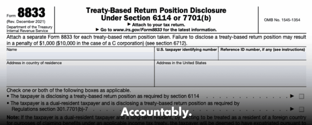 Form 8833 - Filing Requirements, Exceptions, and Penalties ...