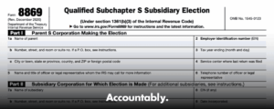 Form 8869 - QSub Election, 2025 Guide, Requirements, Timing ...