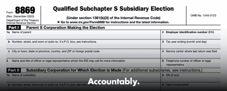 Form 8869 - QSub Election, 2025 Guide, Requirements, Timing ...