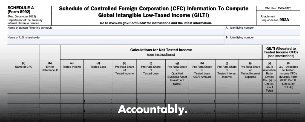 Form 8992 Schedule A - CPA Guide to GILTI Tie-Outs – Accountably.com