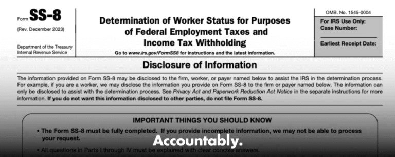 Form SS-8 - Employee vs Contractor IRS Determination Guide ...