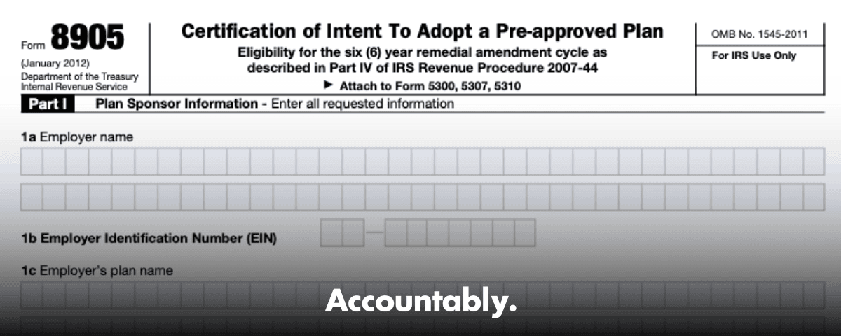 Form 8905 - Guide to the Six‑Year Remedial Amendment Cycle ...