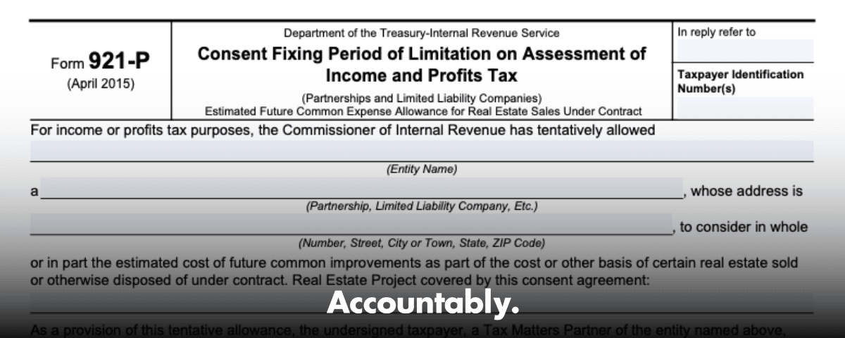 Form 921-P - 2026 Status, When It Applies, and Form 3115 Guidance ...