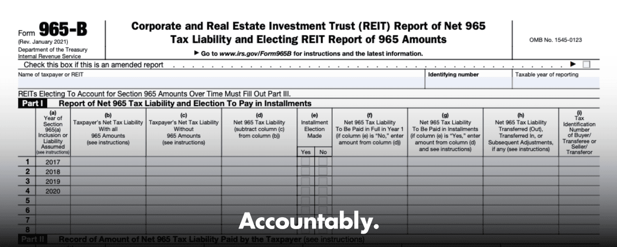 Form 965-B - Corporate Filing, Installments, Deadlines Guide ...