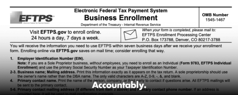 Form 9779 - EFTPS Enrollment Guide for Businesses – Accountably.com