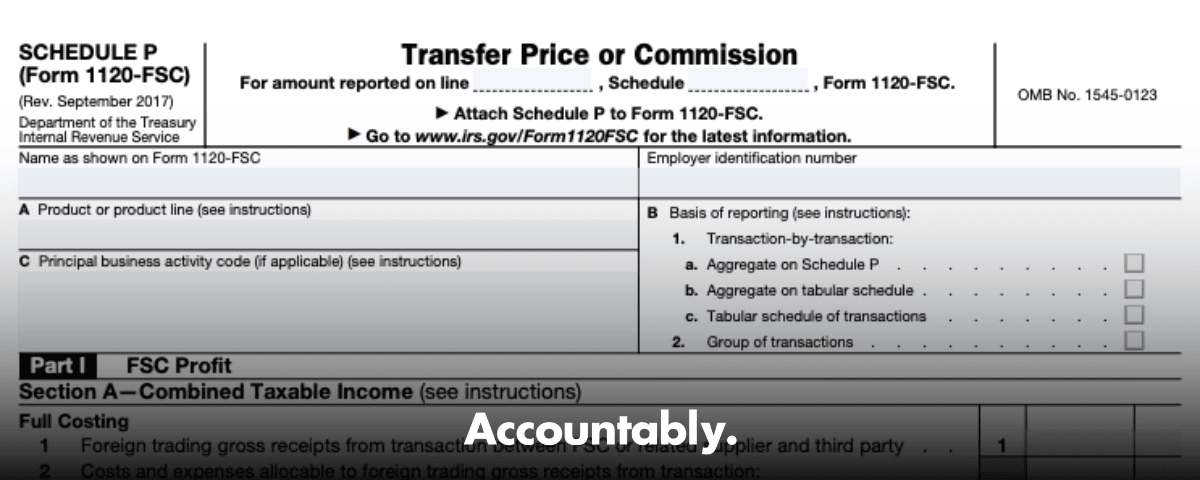 Form 1120‑FSC Schedule P Guide - FTGR, EFTI, COGS & Deadlines ...